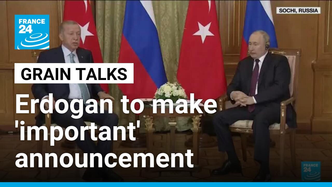 Ukraine grain exports: Erdogan to make 'important' announcement after Putin talks - France 24